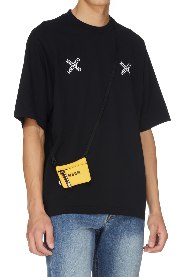 MSGM: Mini Micro Logo Messenger Bag - Yellow | influenceu